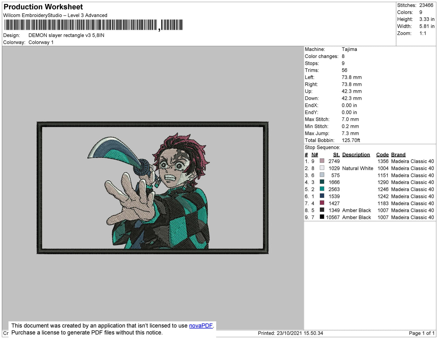 Demon Slayer Rectangle V3 – embrostudio