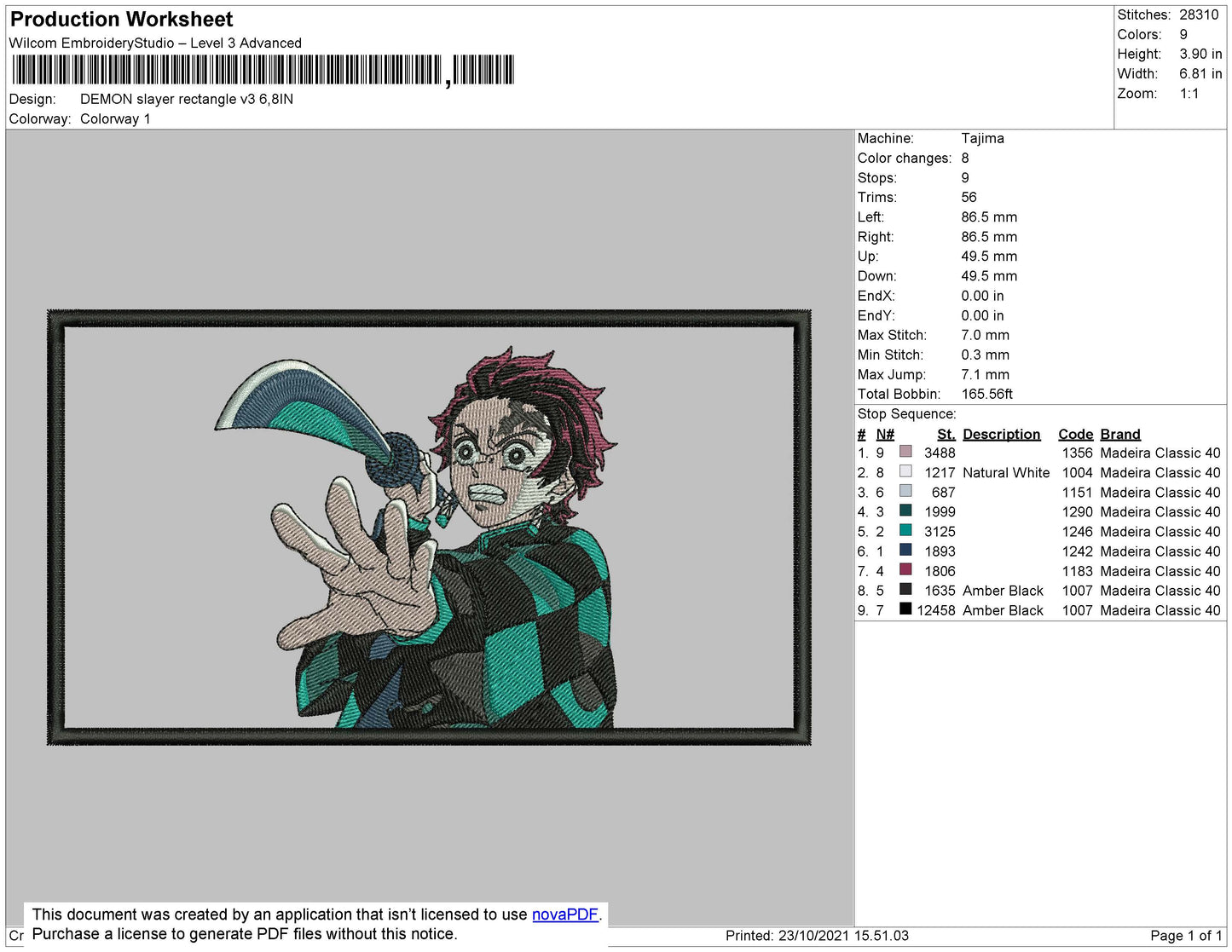 Demon Slayer Rectangle V3 – embrostudio
