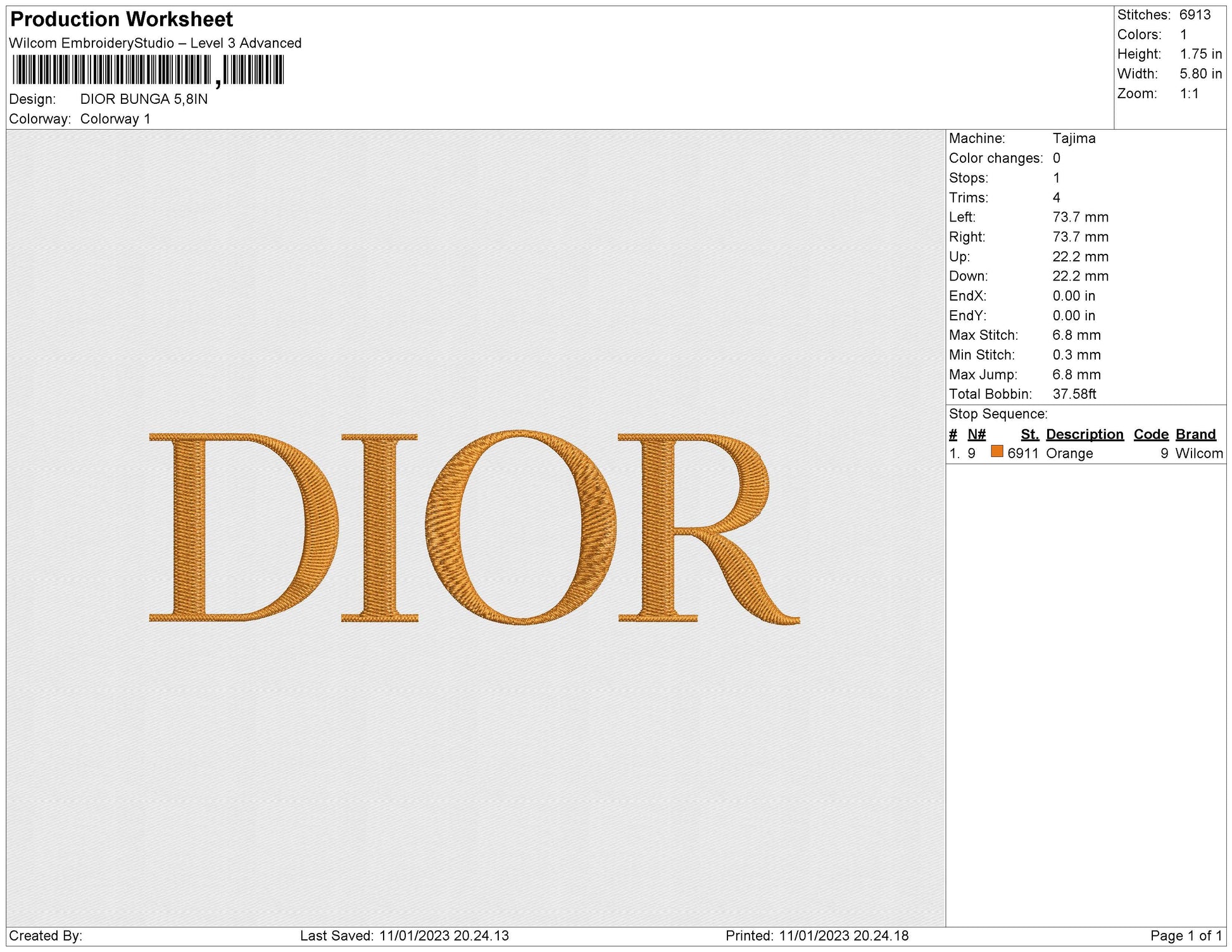 DIOR BUNGA – embrostudio