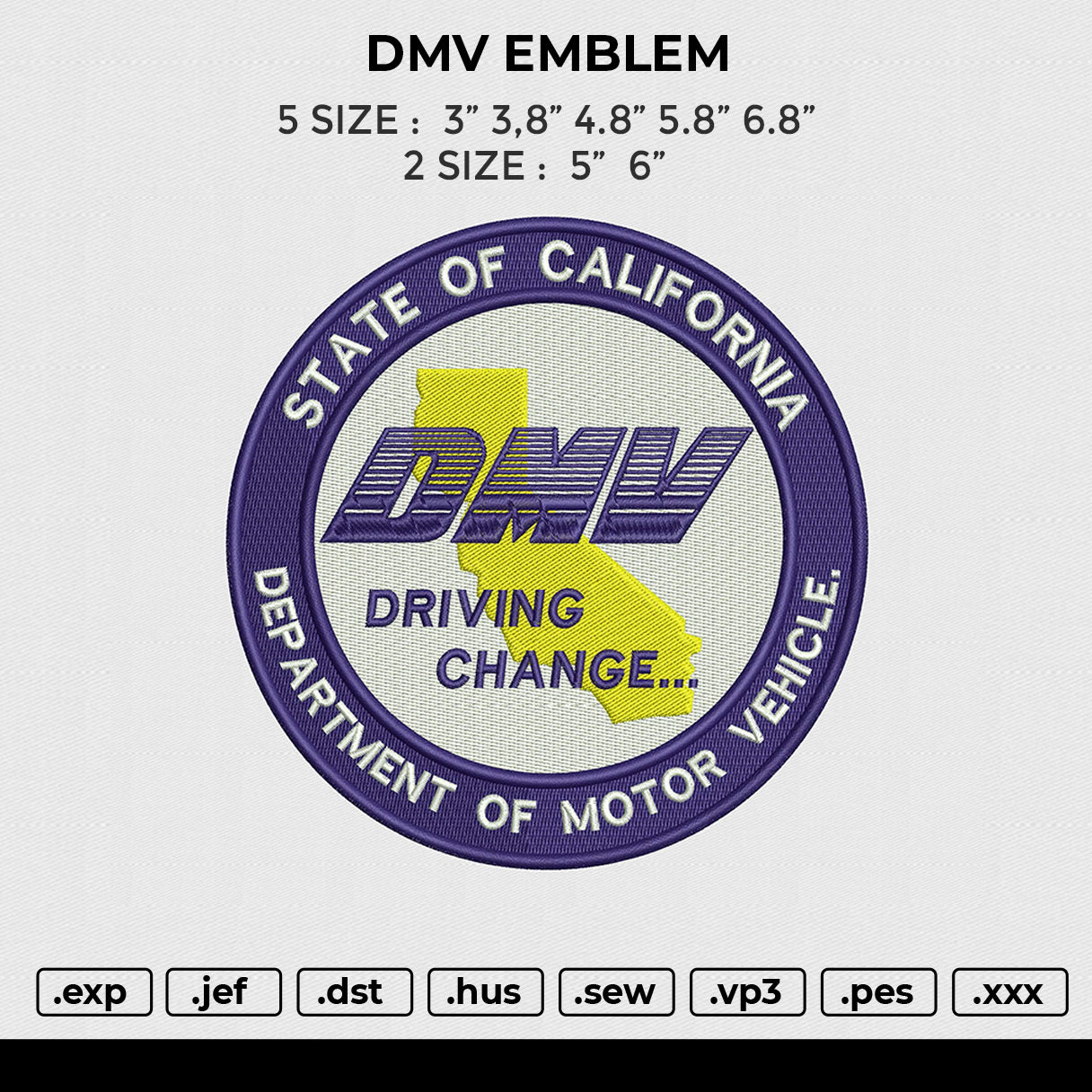 DMV EMBLEM Embroidery – embrostudio