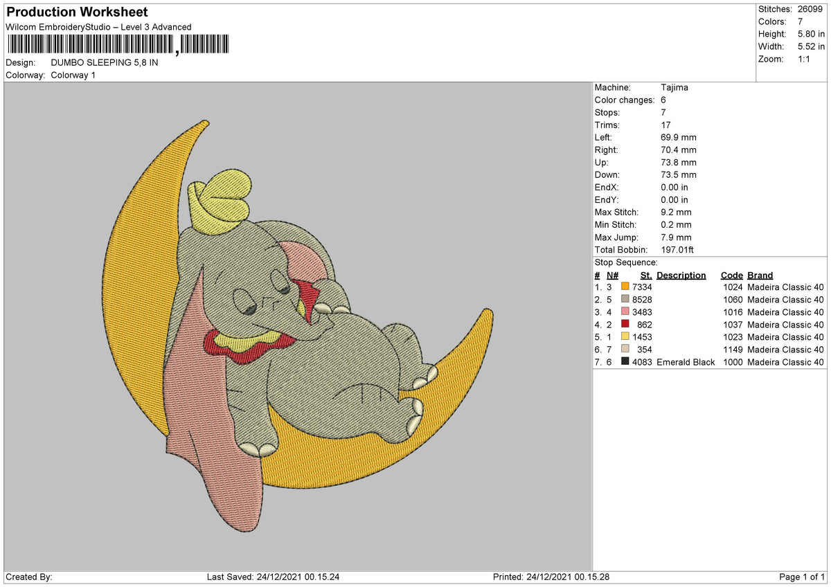 Dumbo Sleeping – embrostudio