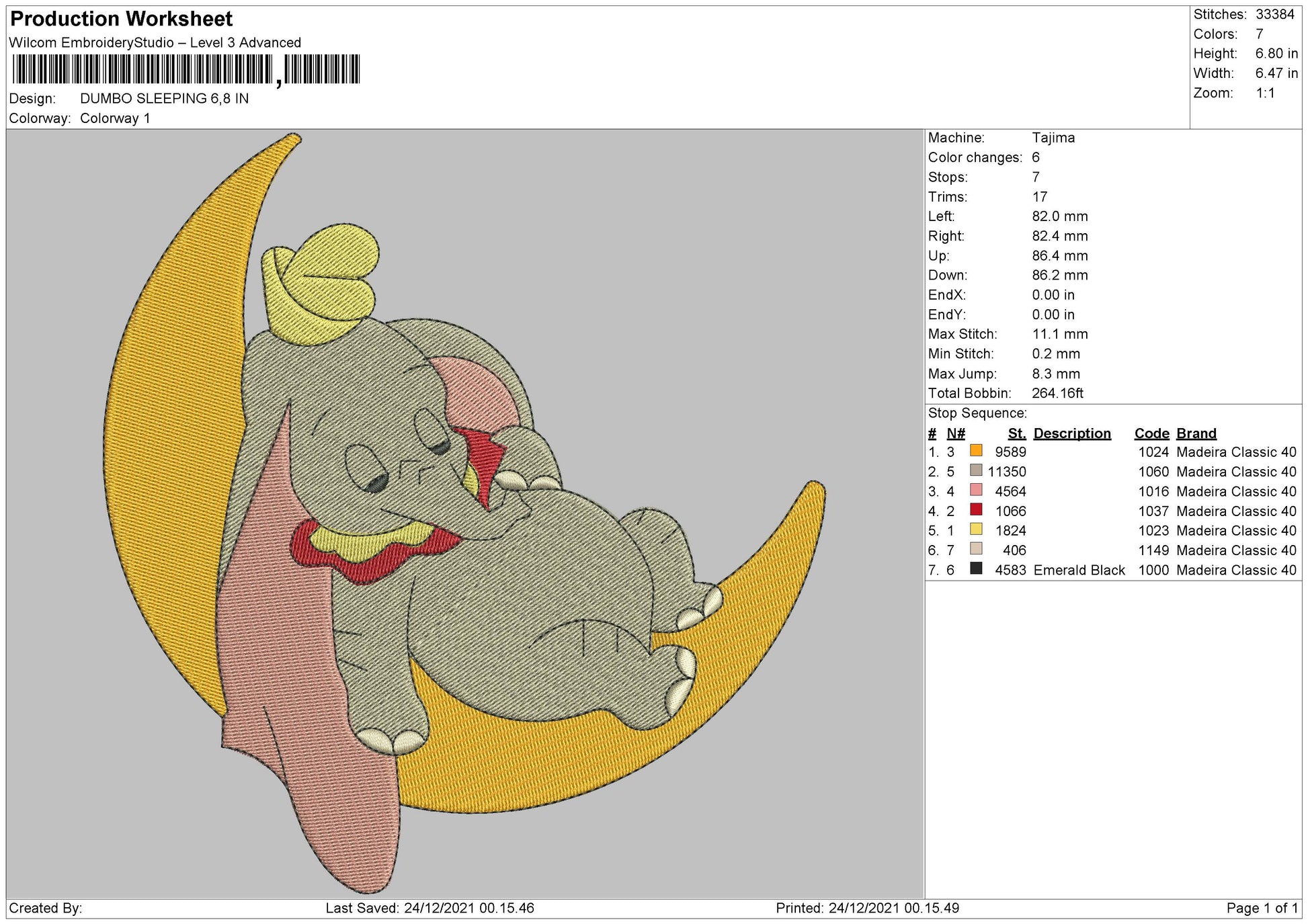 Dumbo Sleeping – embrostudio