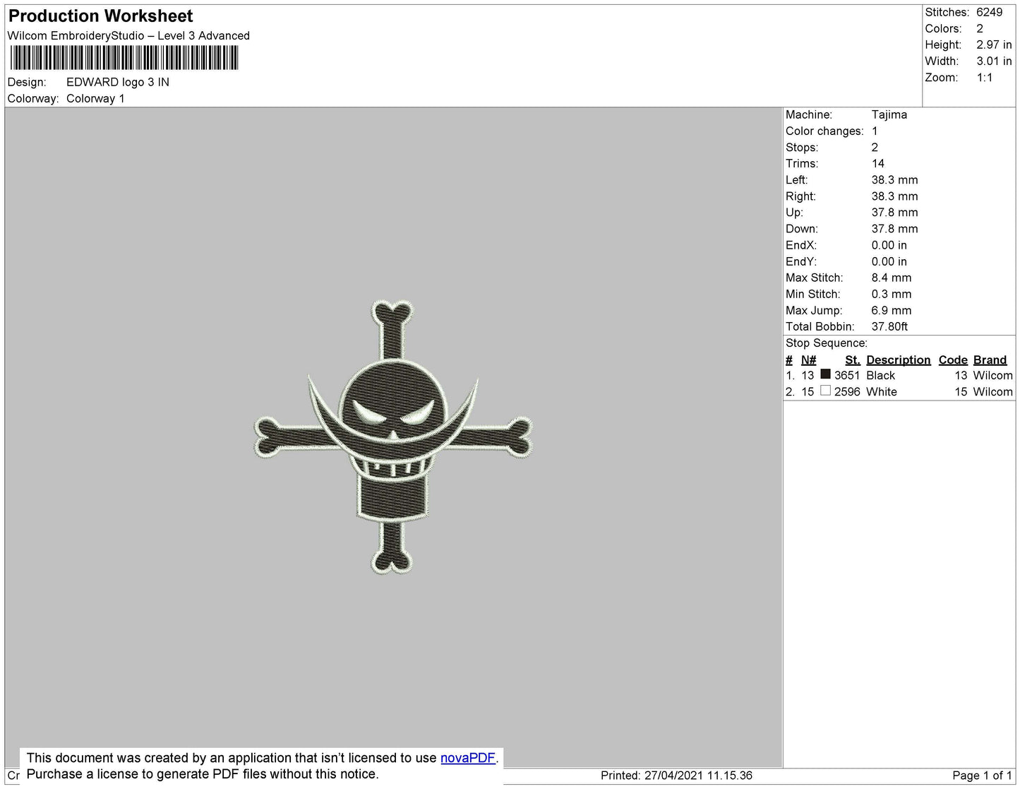 Edward Logo Embroidery – embrostudio