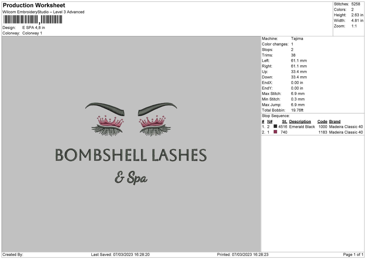 E Spa Embroidery File 6 sizes – embrostudio