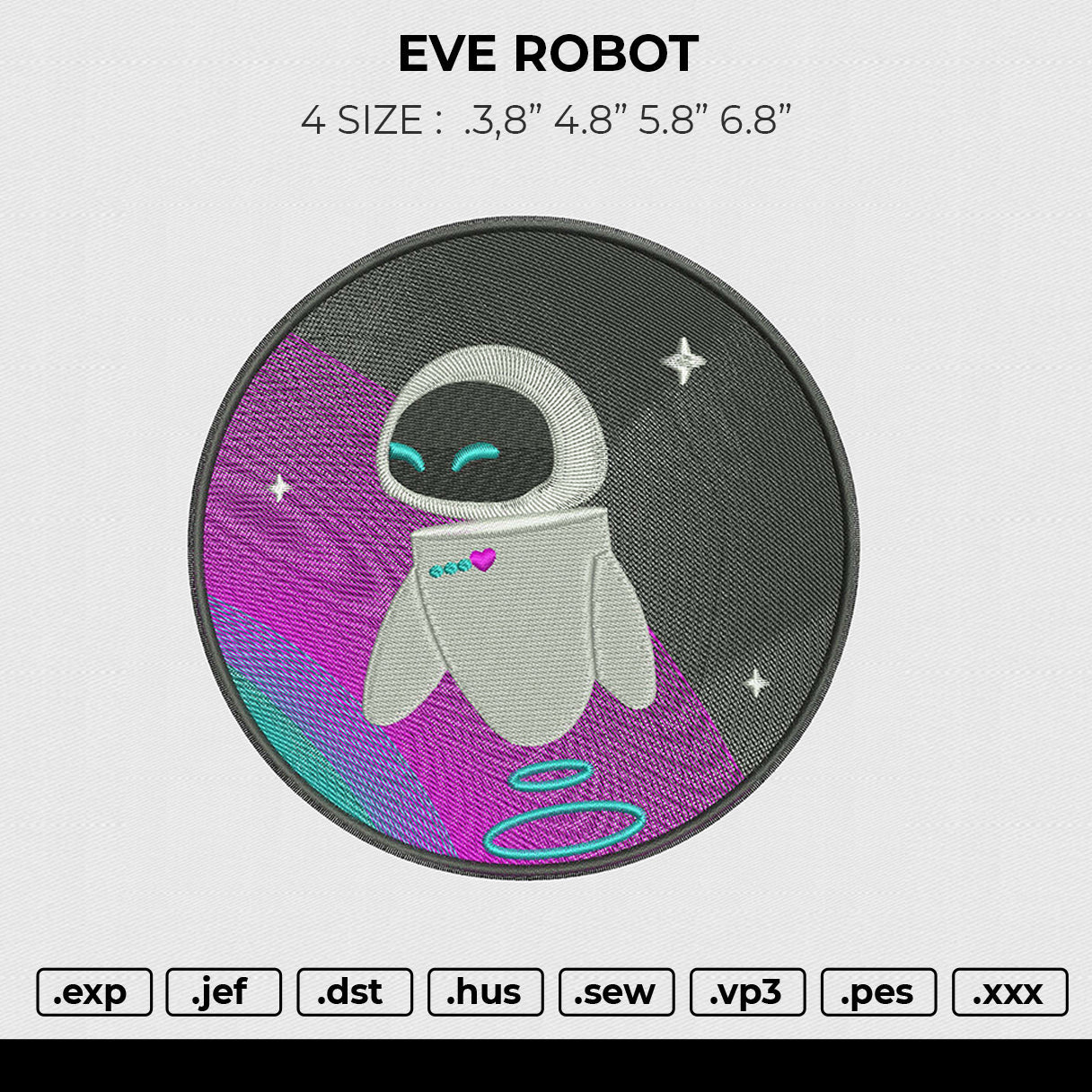 EVE ROBOT Embroidery – embrostudio