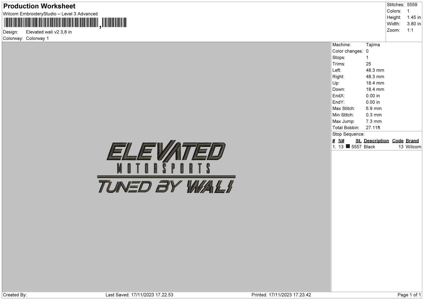 Elevated V2 Embroidery File 6 sizes – embrostudio