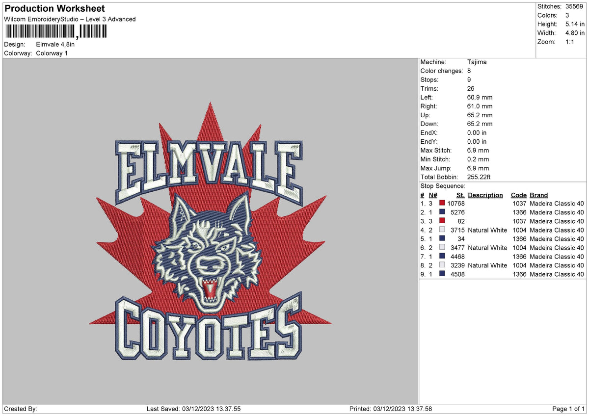 Elmvale Embroidery File 6 sizes – embrostudio