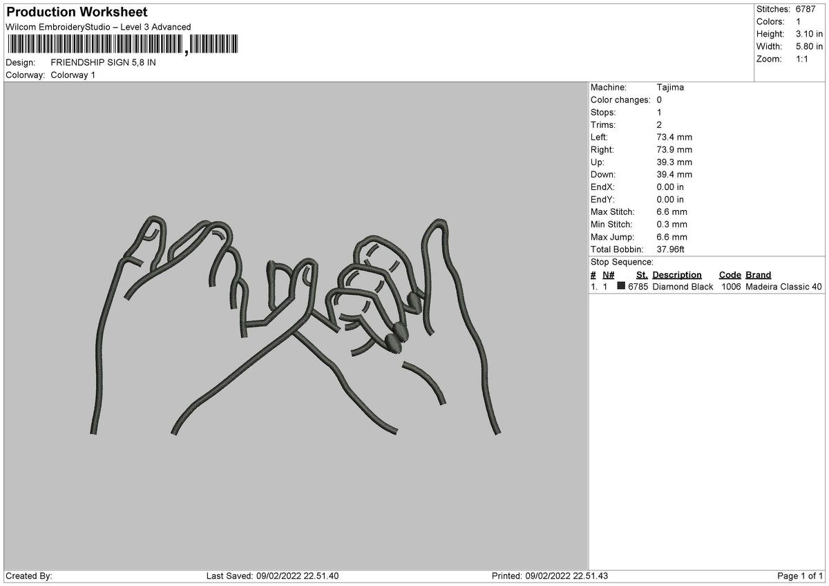 Friendship Sign Embroidery – embrostudio