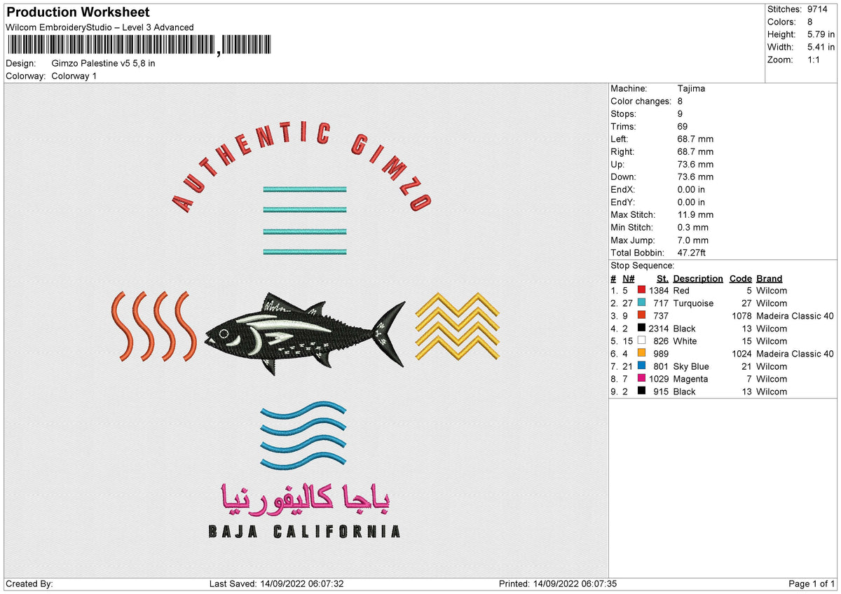 Gimzo Palestine v5 Embroidery – embrostudio