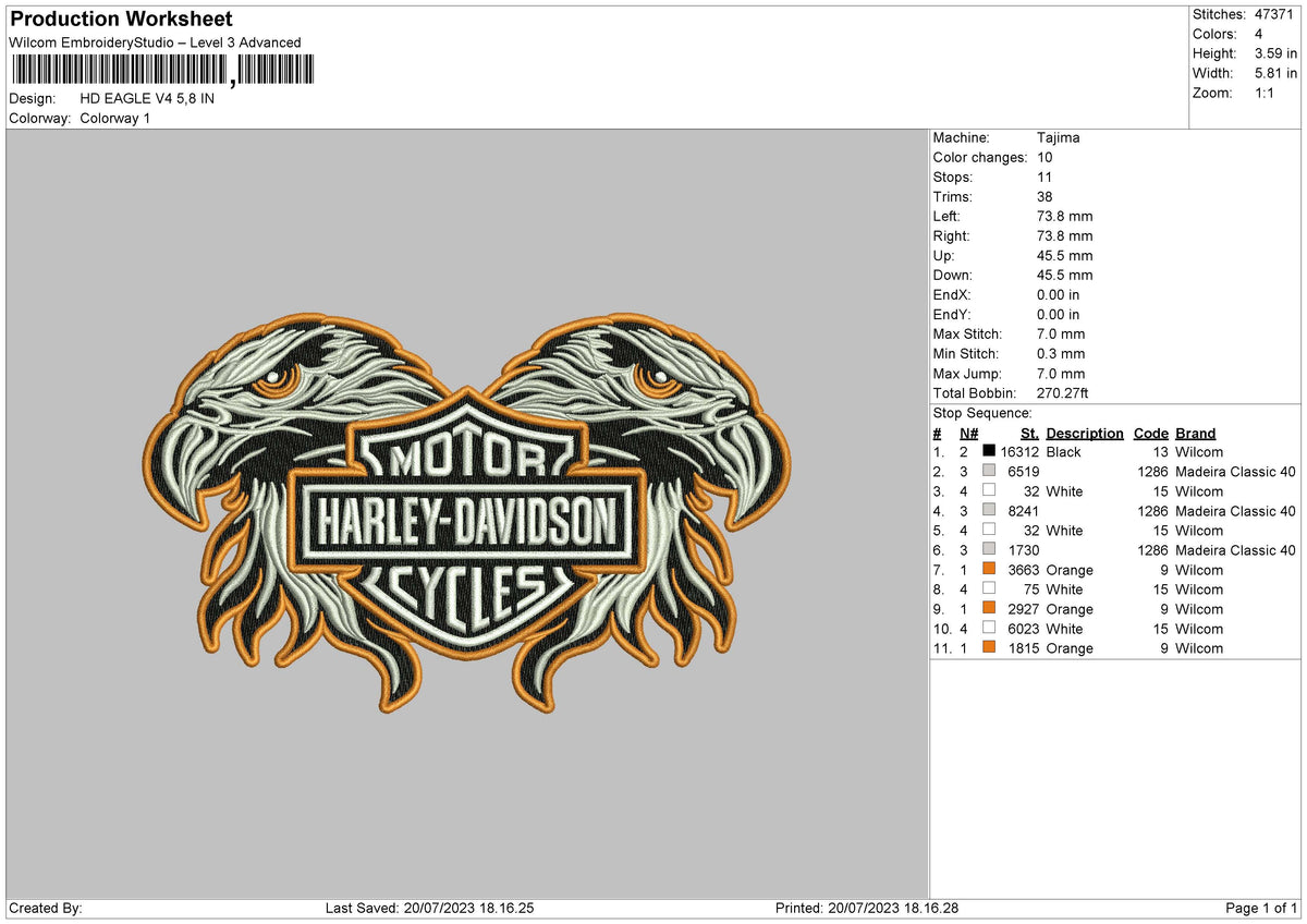 Hd Eagle V4 Embroidery File 6 sizes – embrostudio