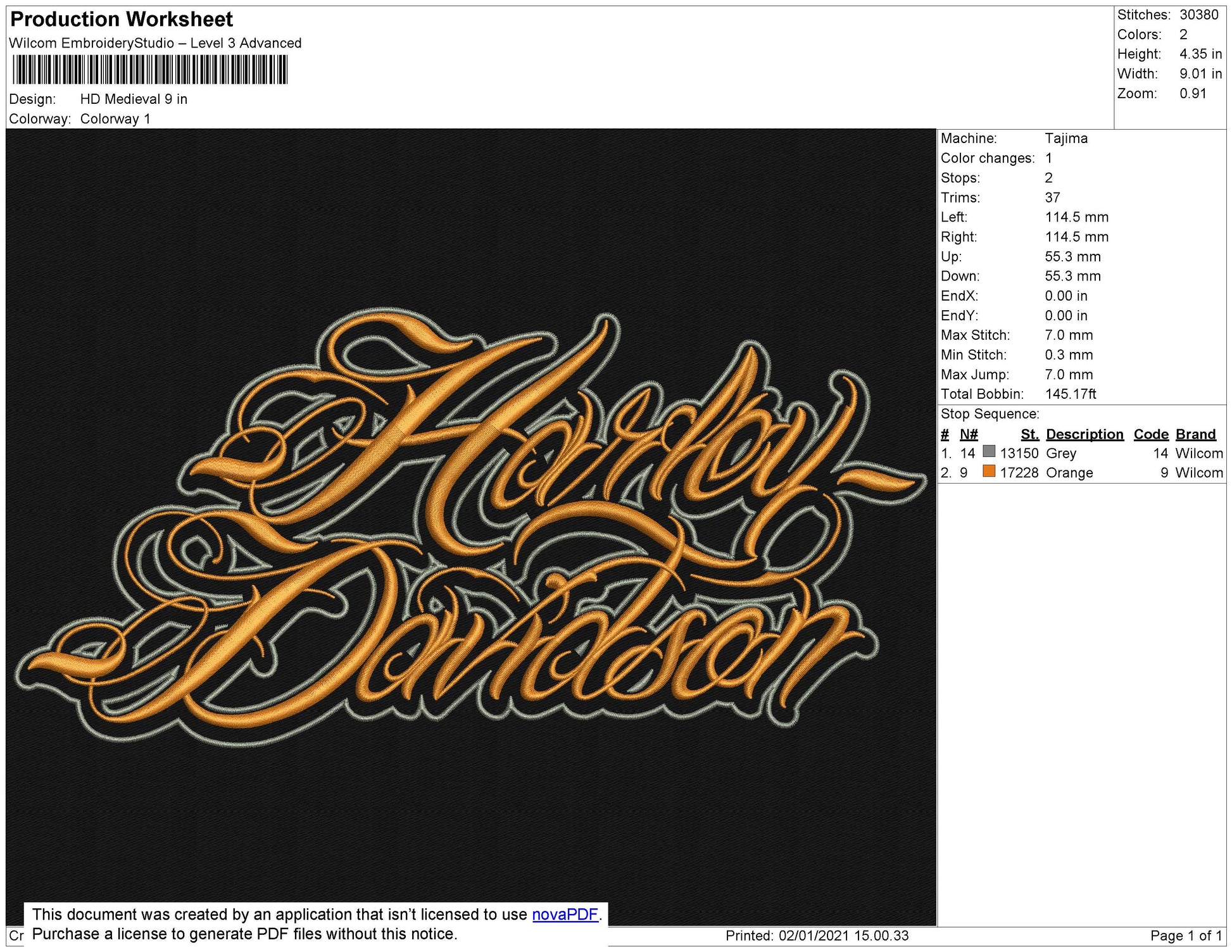 Harley Davidson Medival Embroidery – embrostudio