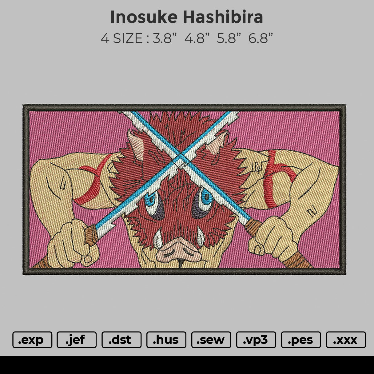 Inosuke Hashibira Embroidery – embrostudio
