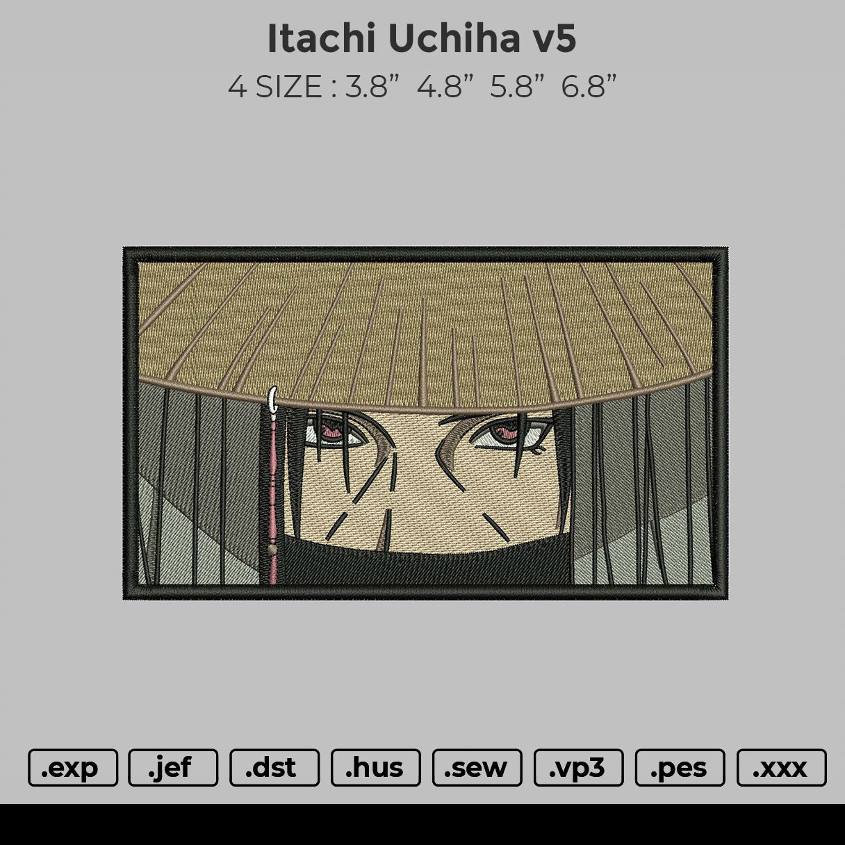 Itachi Uchiha V5 Embroidery – embrostudio