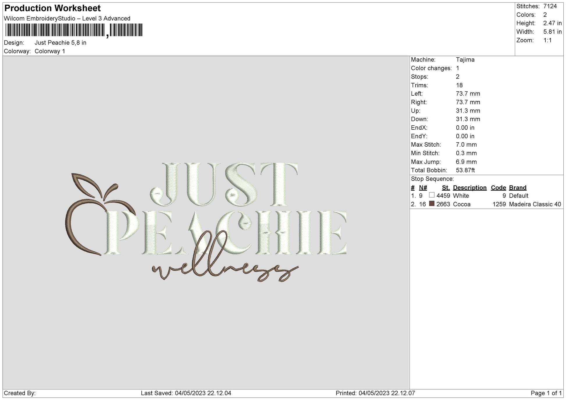 Just Peachie Embroidery File 6 sizes – embrostudio