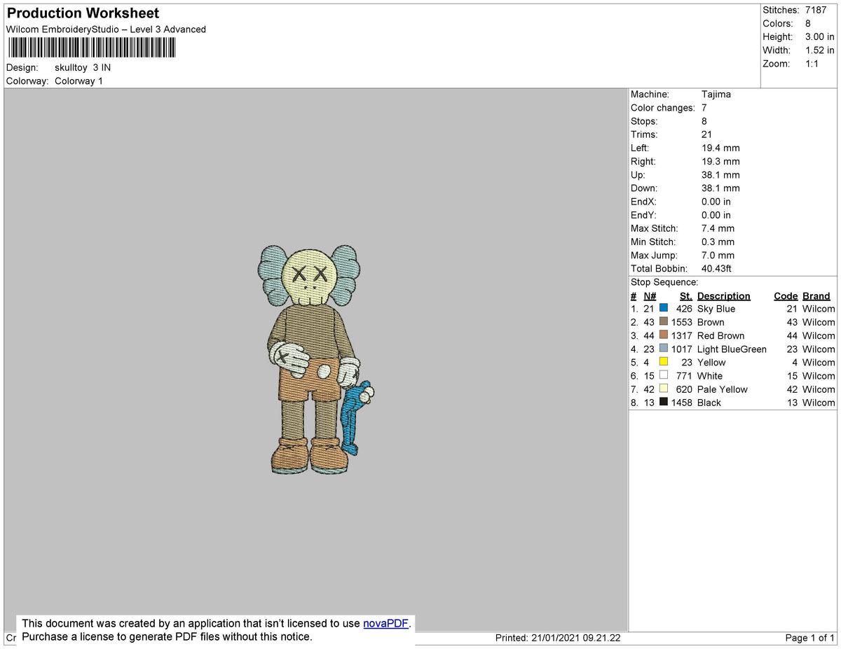 KAWS Embroidery – embrostudio