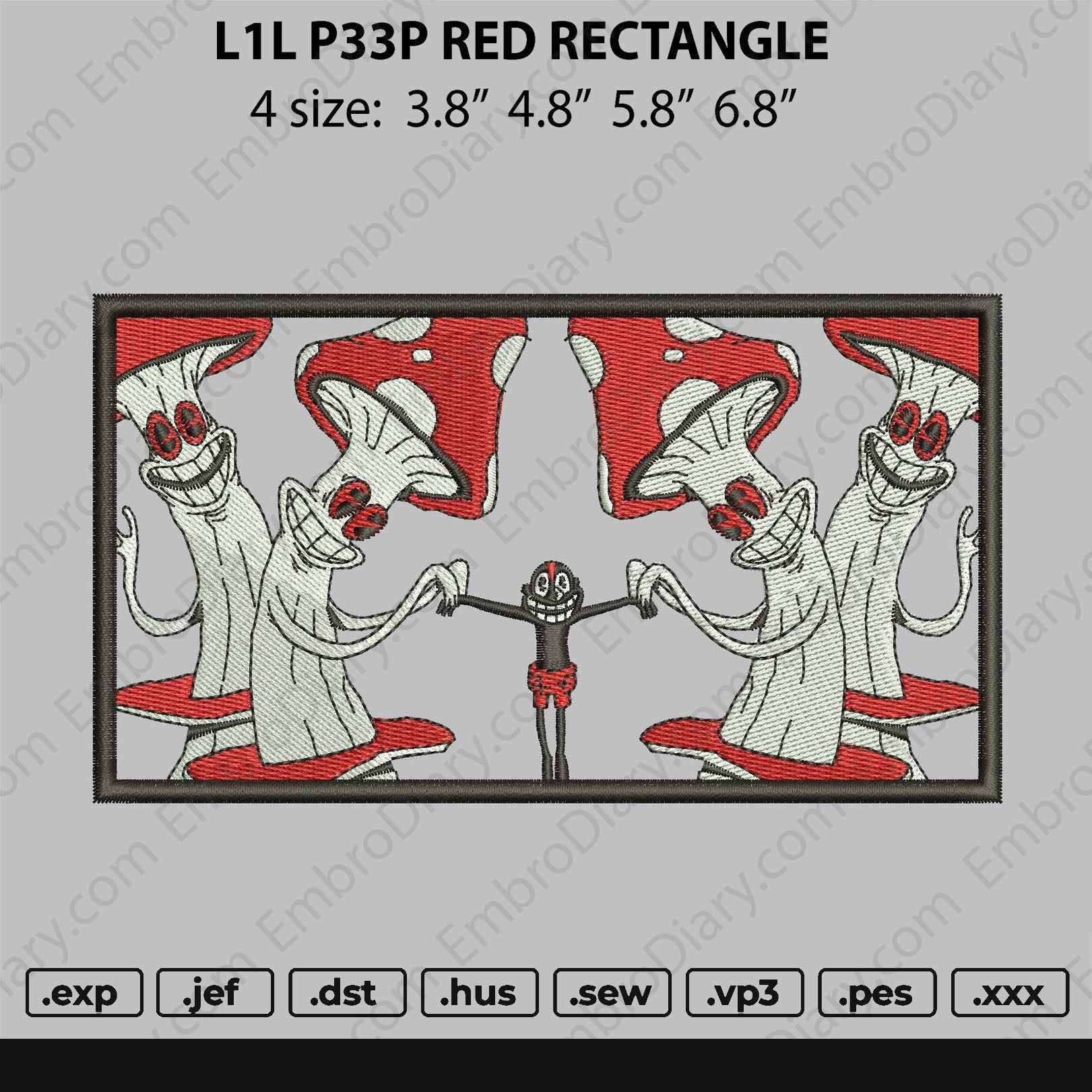 Lil Peep Rectangle Embroidery – embrostudio