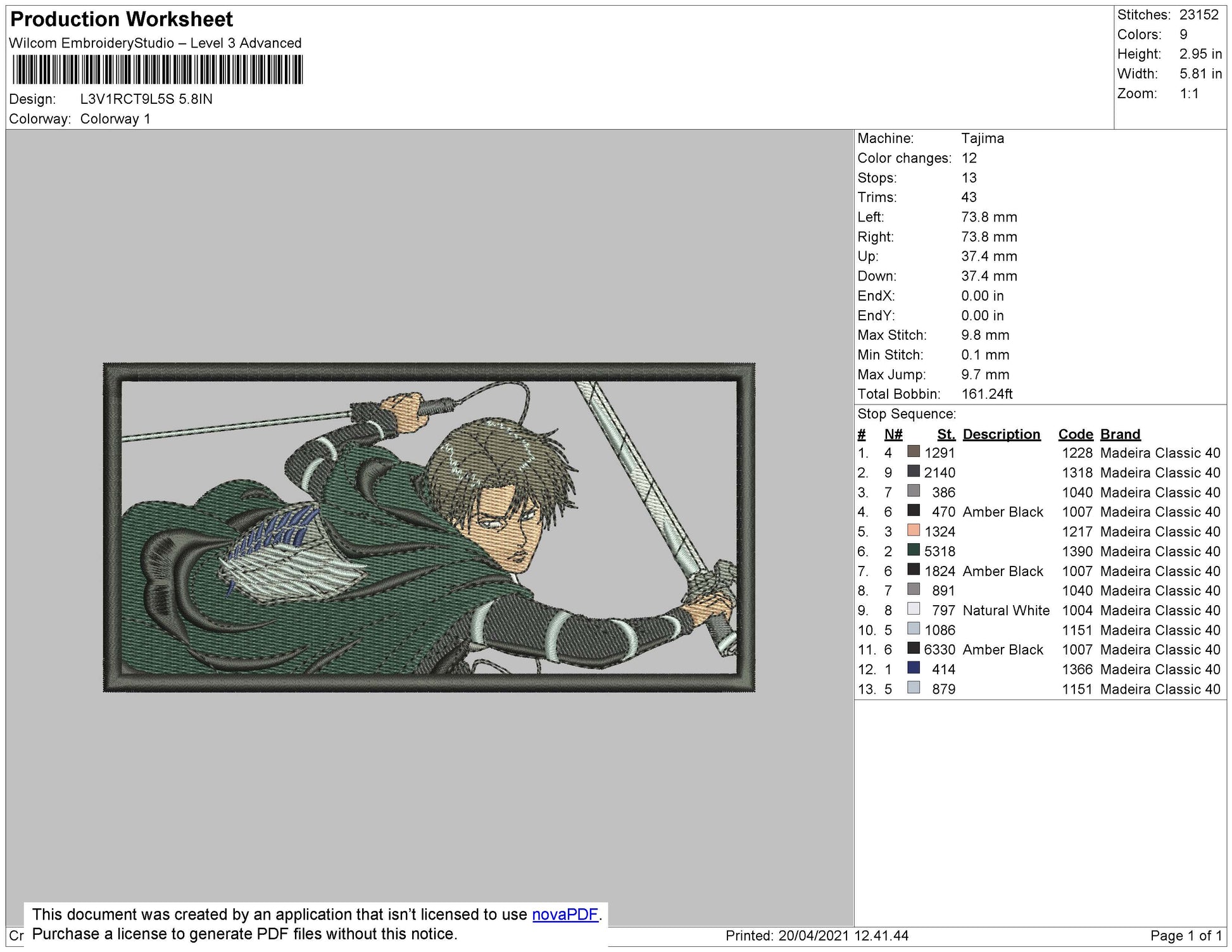 Levi Rectangle Embroidery – embrostudio