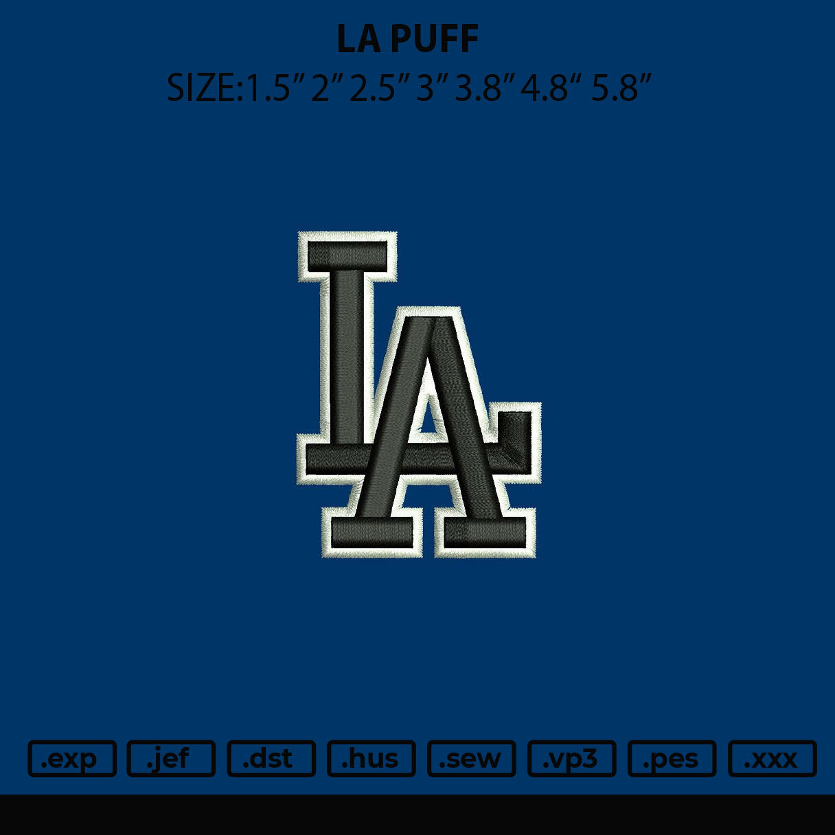 La Puff Embroidery File 6 sizes – embrostudio