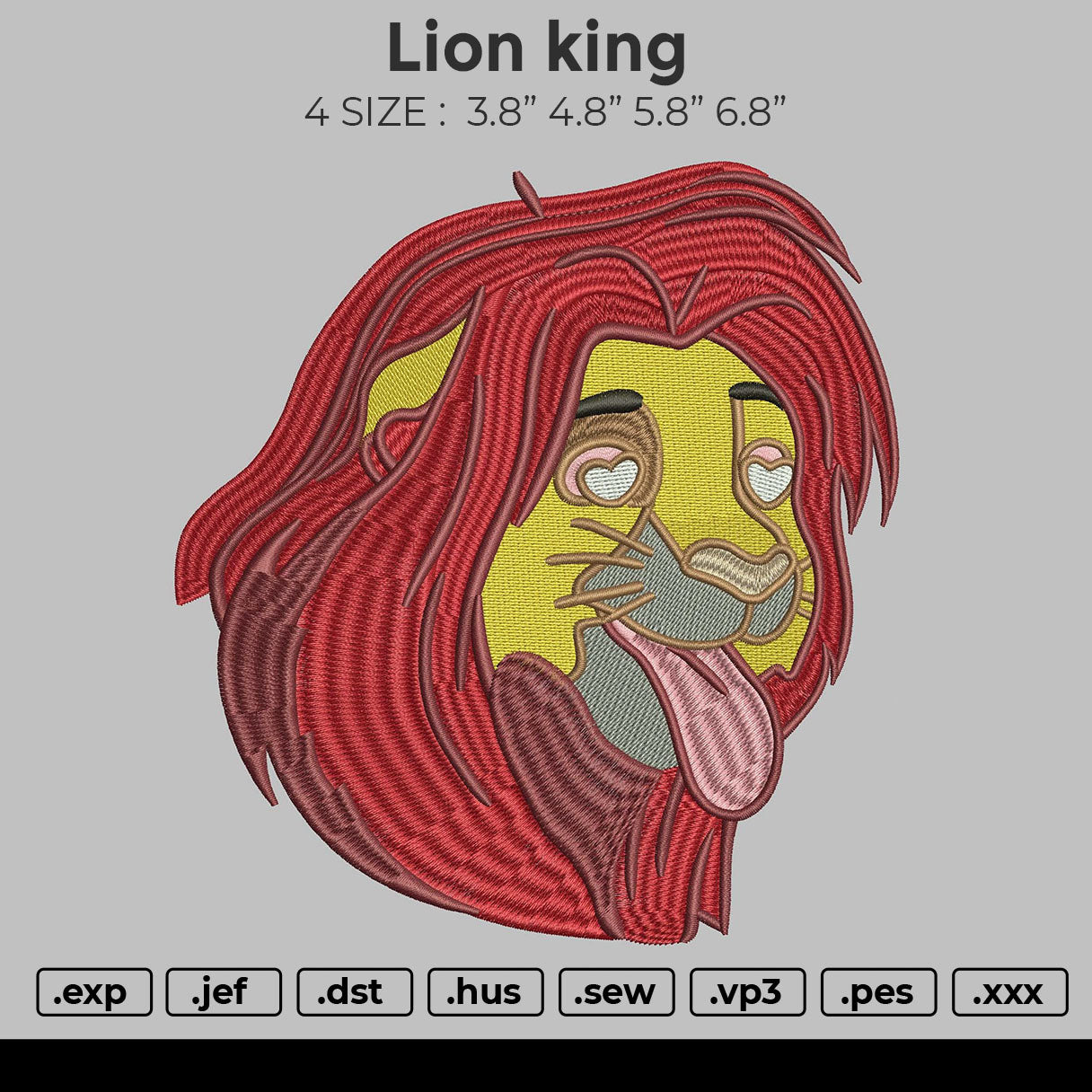 Lion King Embroidery – embrostudio