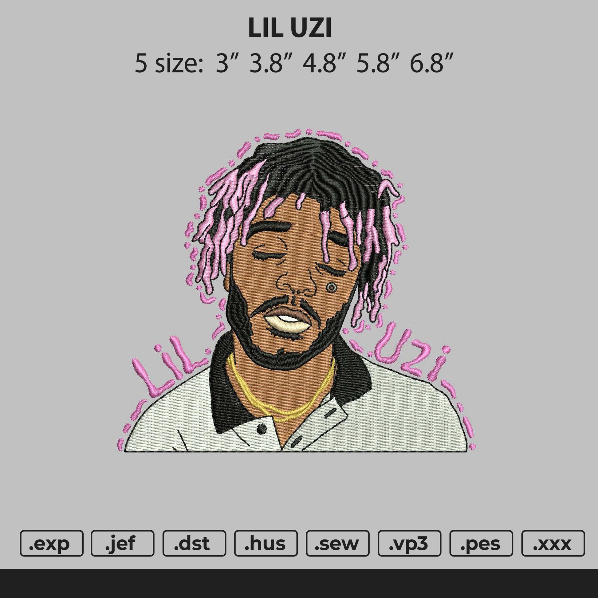 Lil Uzi Rapper Embroidery – embrostudio