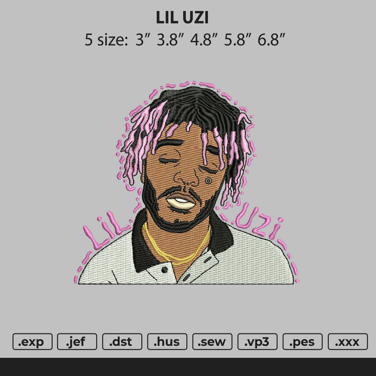 Lil Uzi Rapper Embroidery – embrostudio