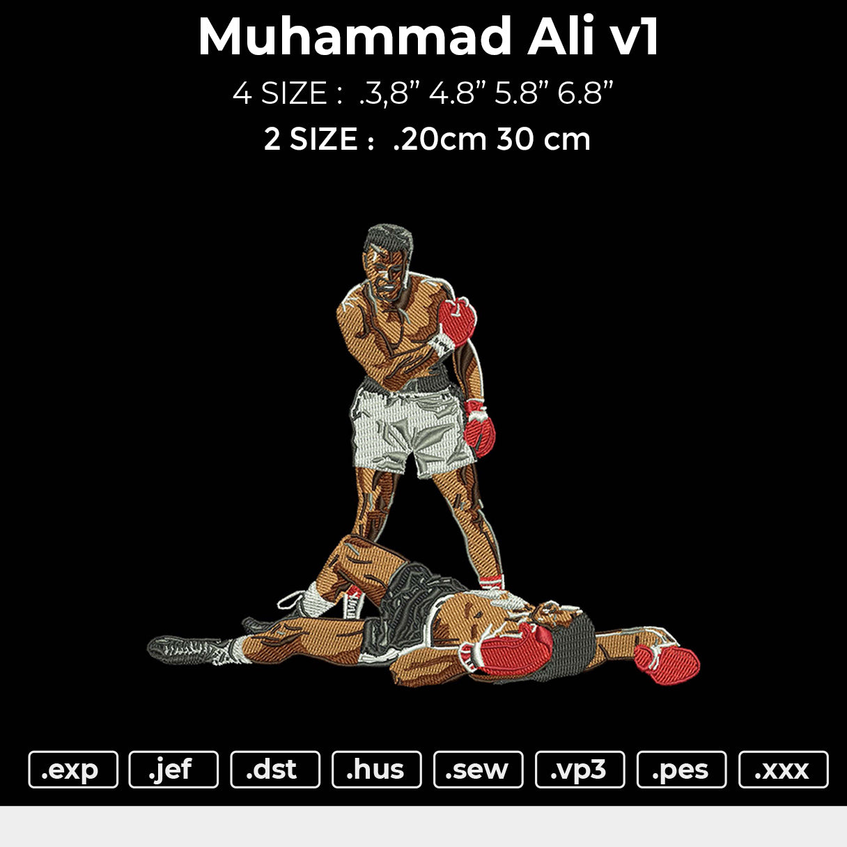 Muhammad Ali v1 Embroidery – embrostudio