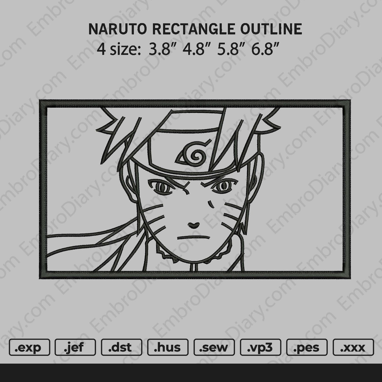 Naruto Rectangle Outline Embroidery – embrostudio
