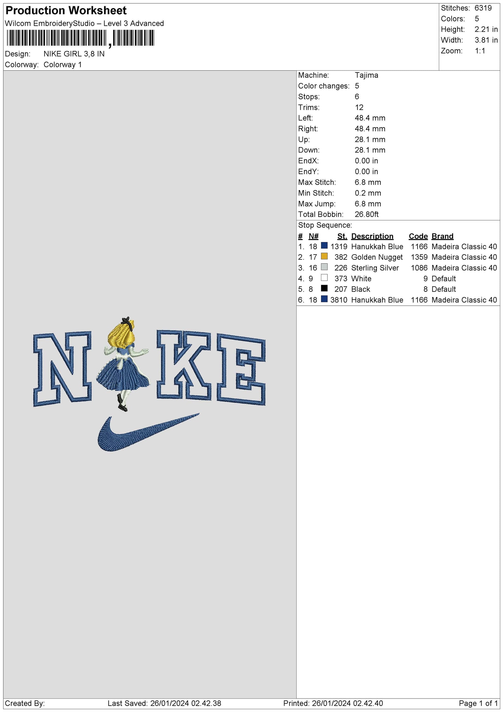 Nike Alice02 Embroidery File 6 sizes – embrostudio