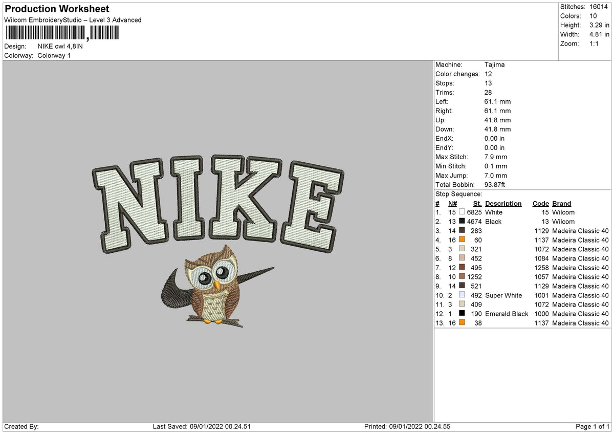 Nike Owl – embrostudio