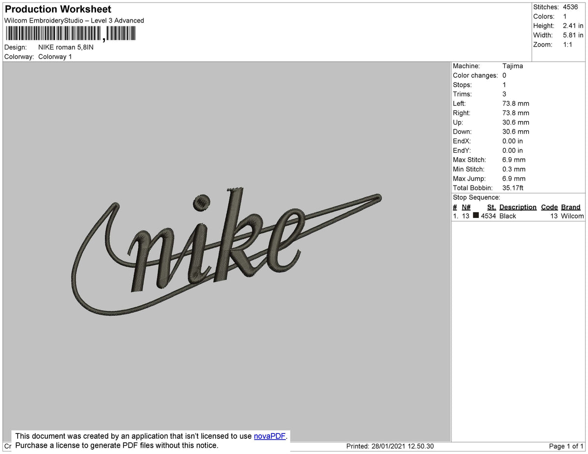 Nike Roman Embroidery – embrostudio