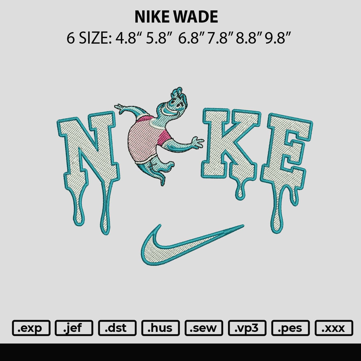 Nike Wade Embroidery File 6 sizes – embrostudio
