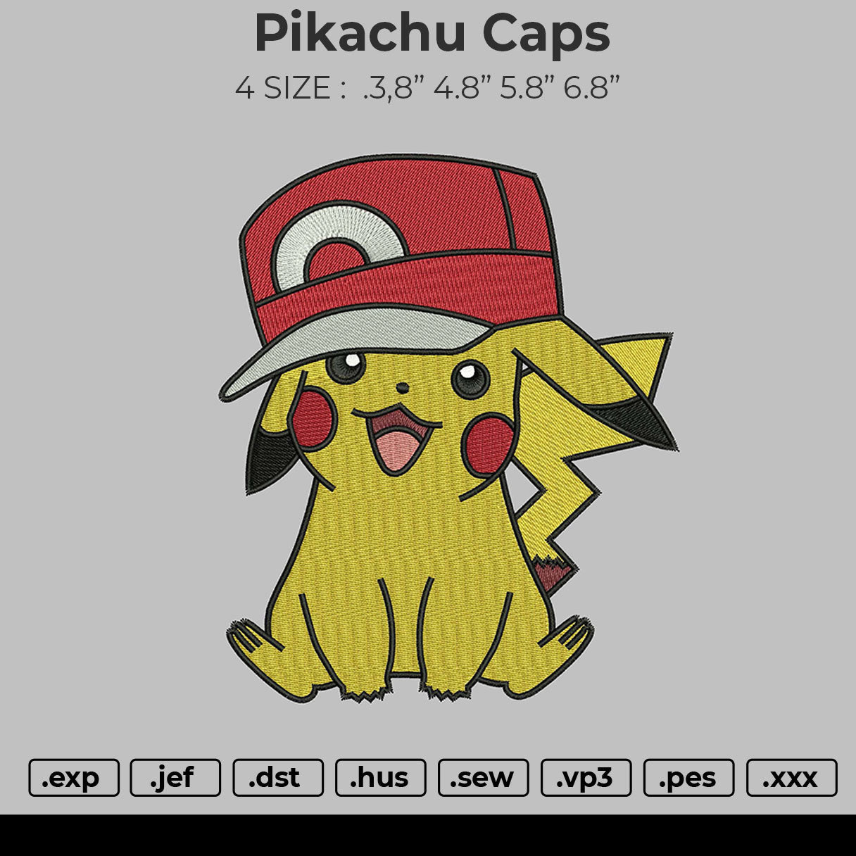 Pikachu Caps – embrostudio