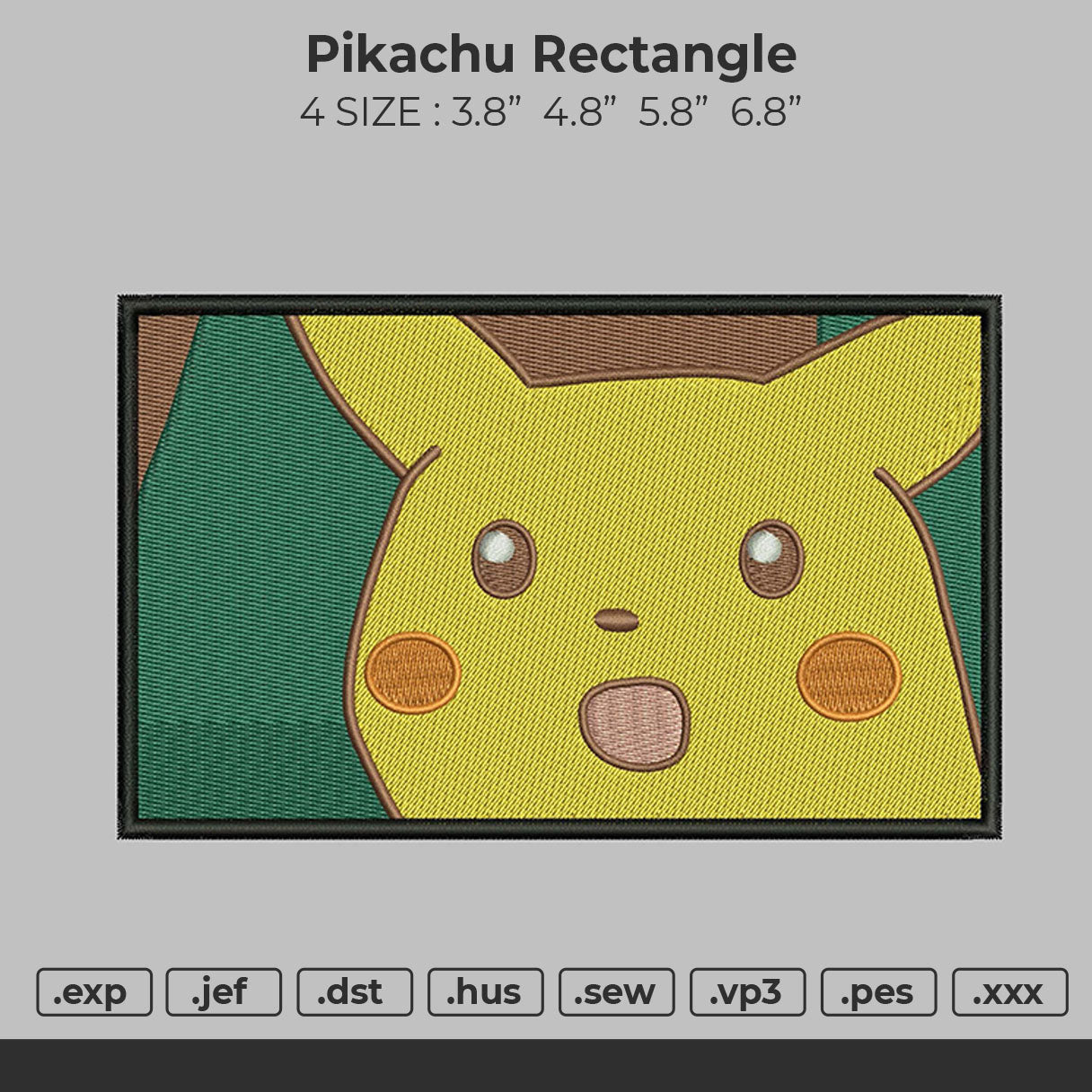 Pikachu Rectangle – embrostudio