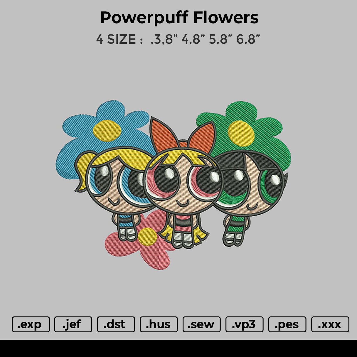 PowerPuff Flowers – embrostudio