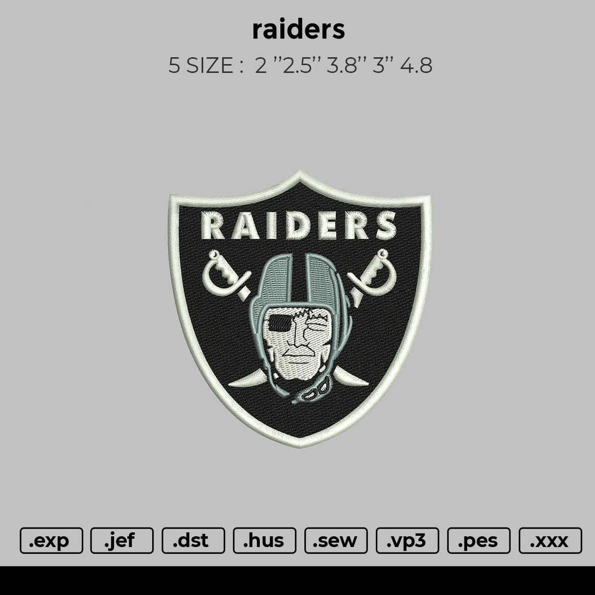 raiders Embroidery – embrostudio