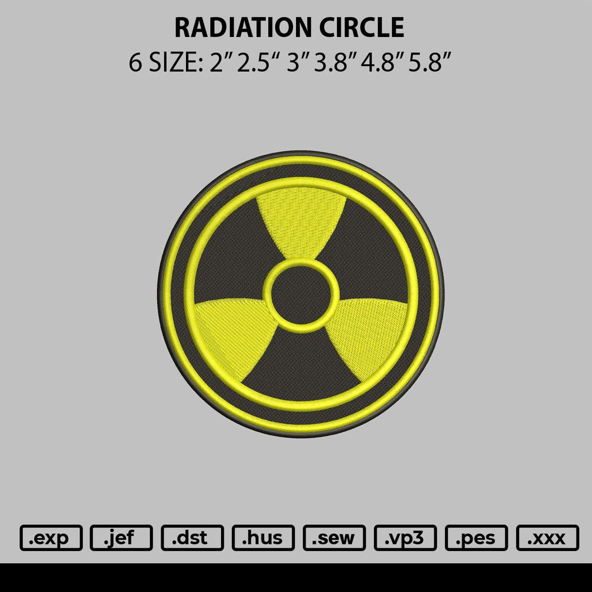 Radiation Circle Embroidery File 6 sizes – embrostudio