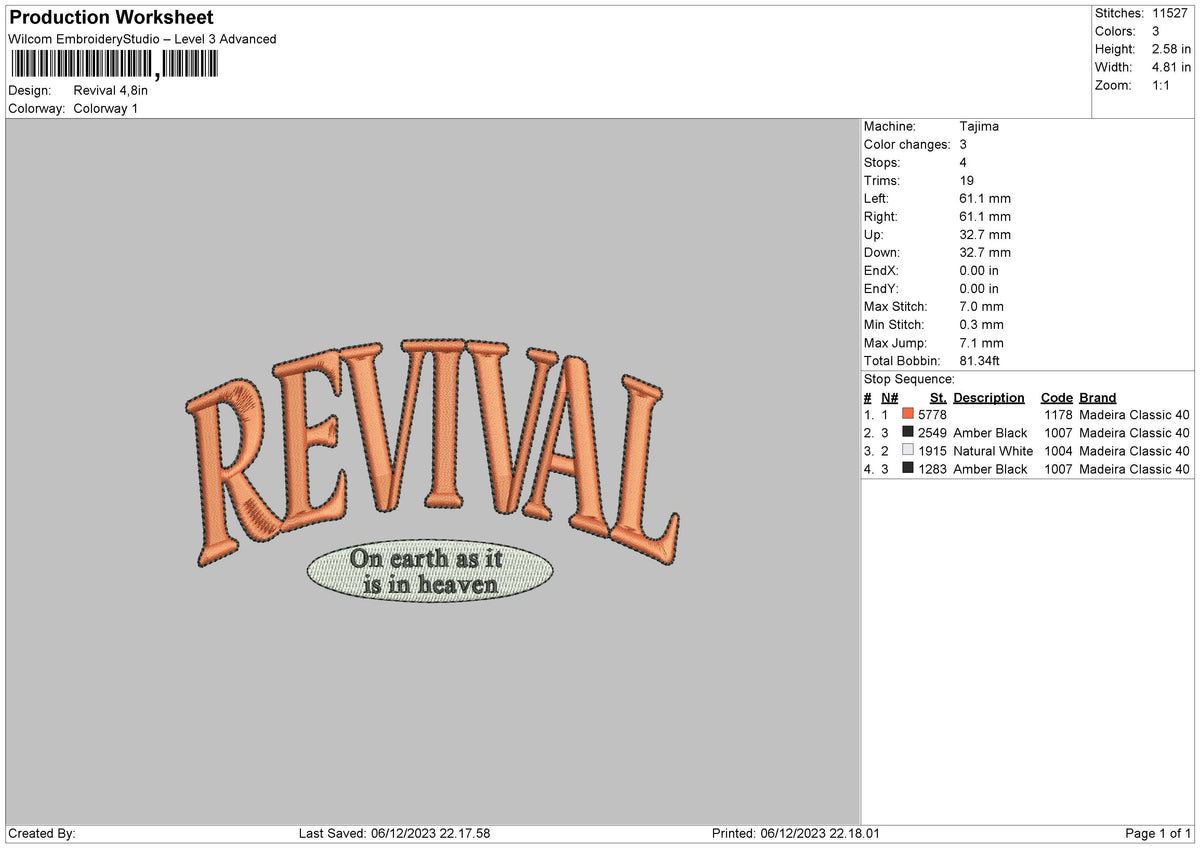 Revival Embroidery File 6 sizes – embrostudio