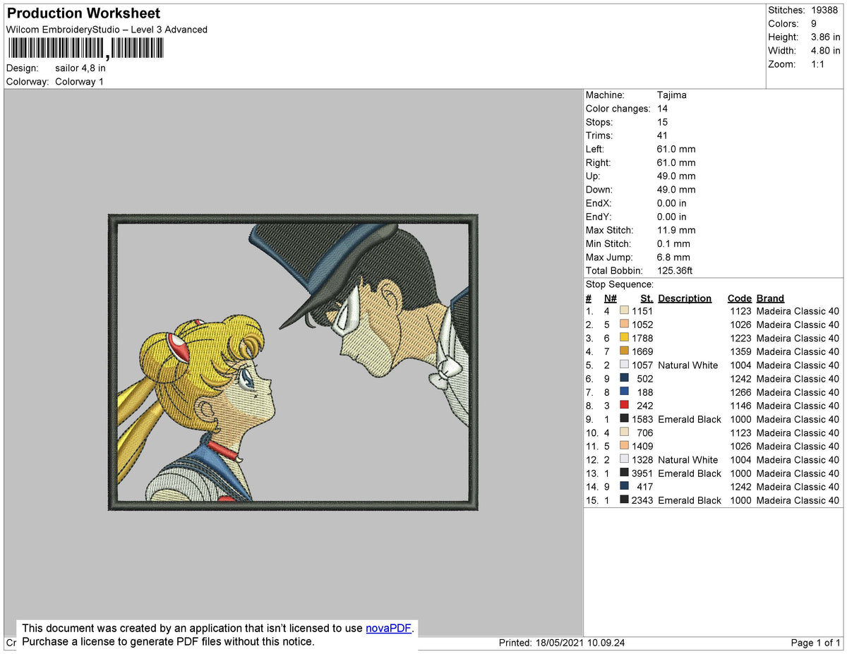 Sailor Rectangle Embroidery – embrostudio