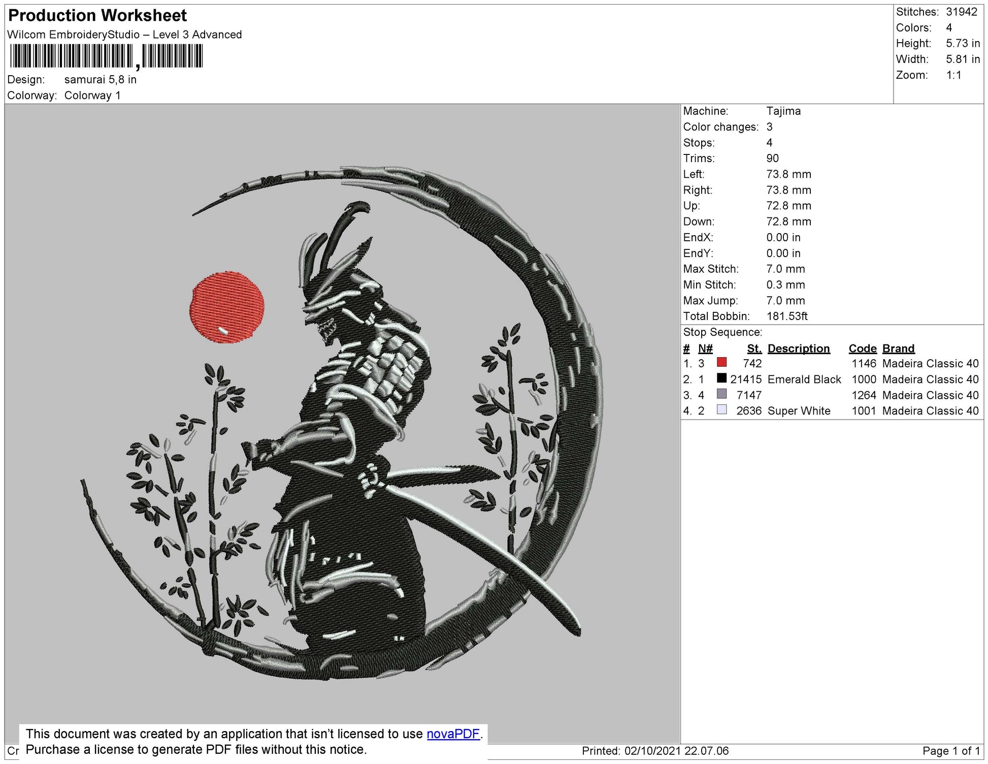 Samurai Embroidery – embrostudio