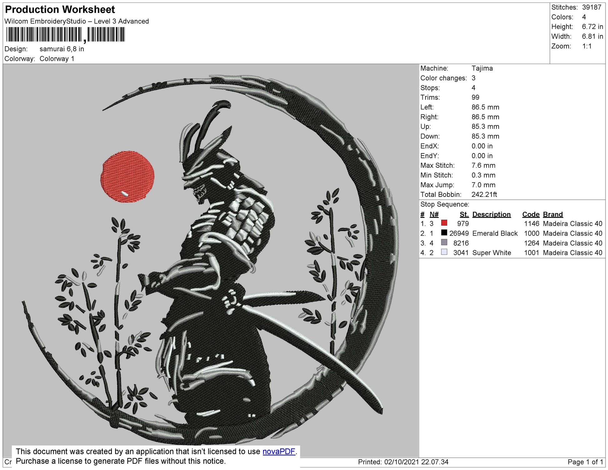 Samurai Embroidery – embrostudio