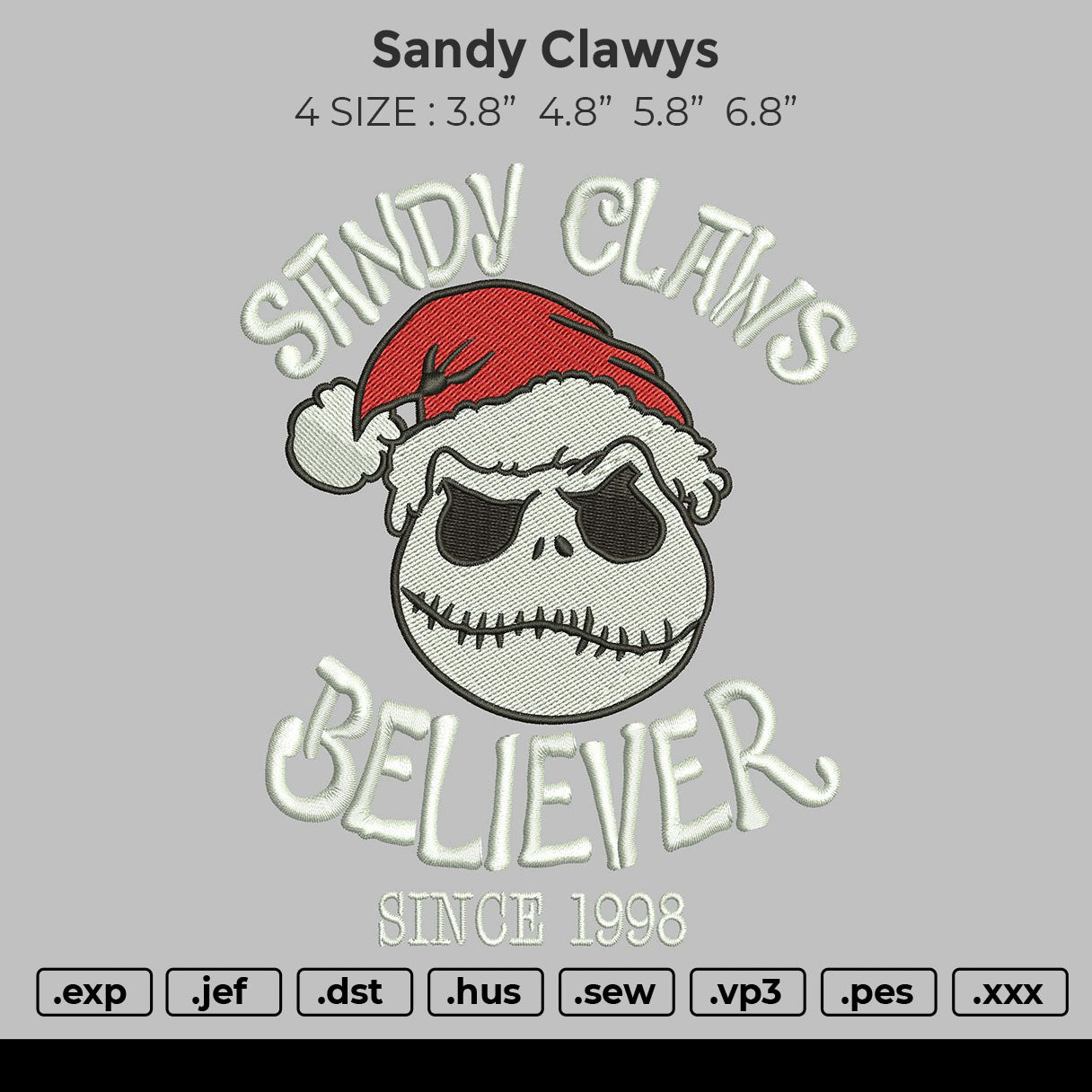 Sandy Claws Embroidery – embrostudio
