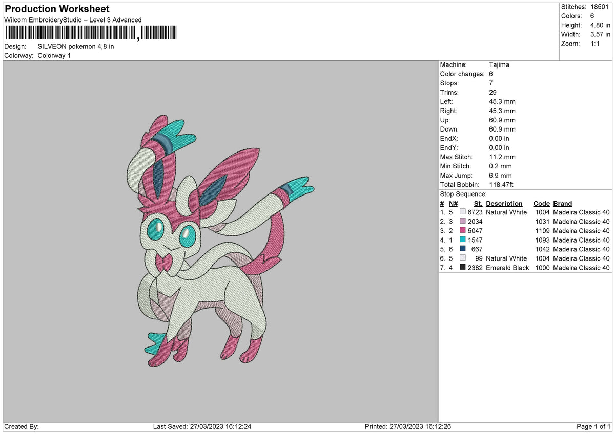 Silveon Embroidery File 6 sizes – embrostudio