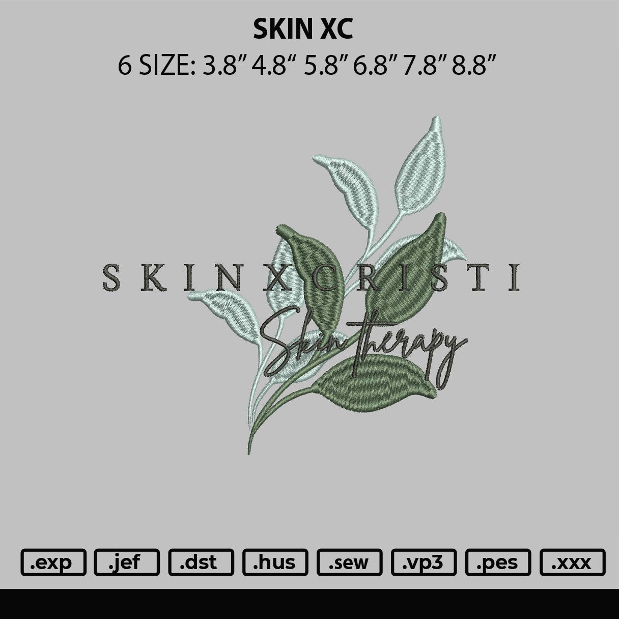 Skin Cx Embroidery File 6 sizes – embrostudio