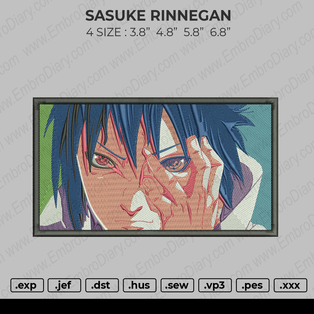 Sasuke Rinnegan Embroidery – embrostudio
