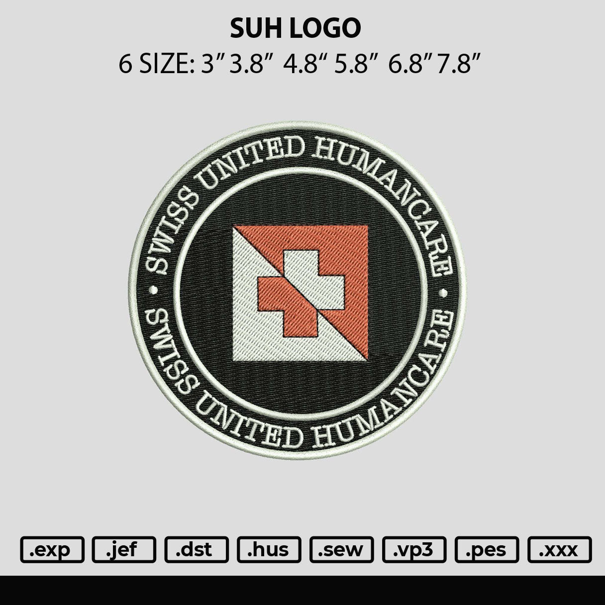 Suh Logo Embroidery File 6 sizes – embrostudio