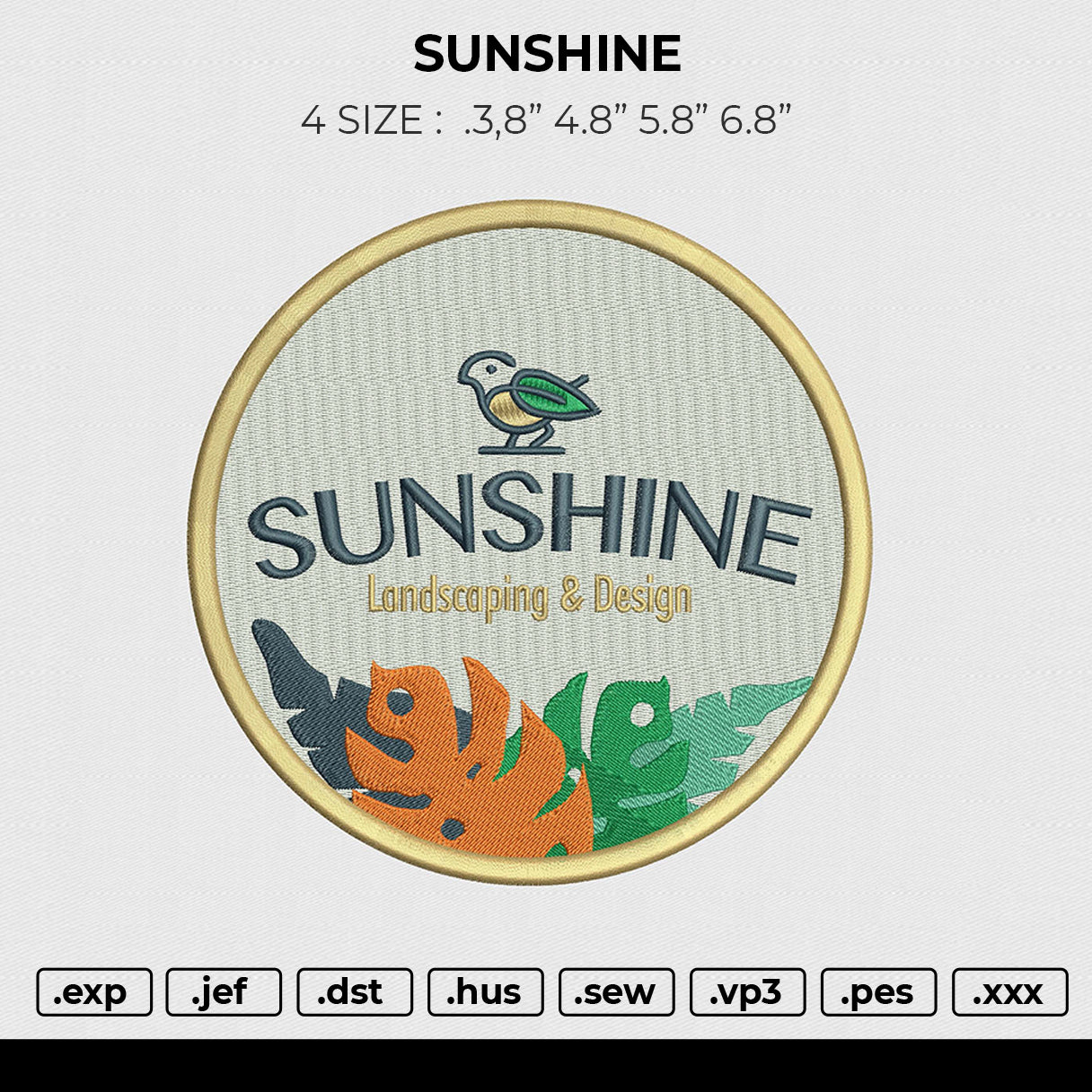 SUNSHINE Embroidery – embrostudio