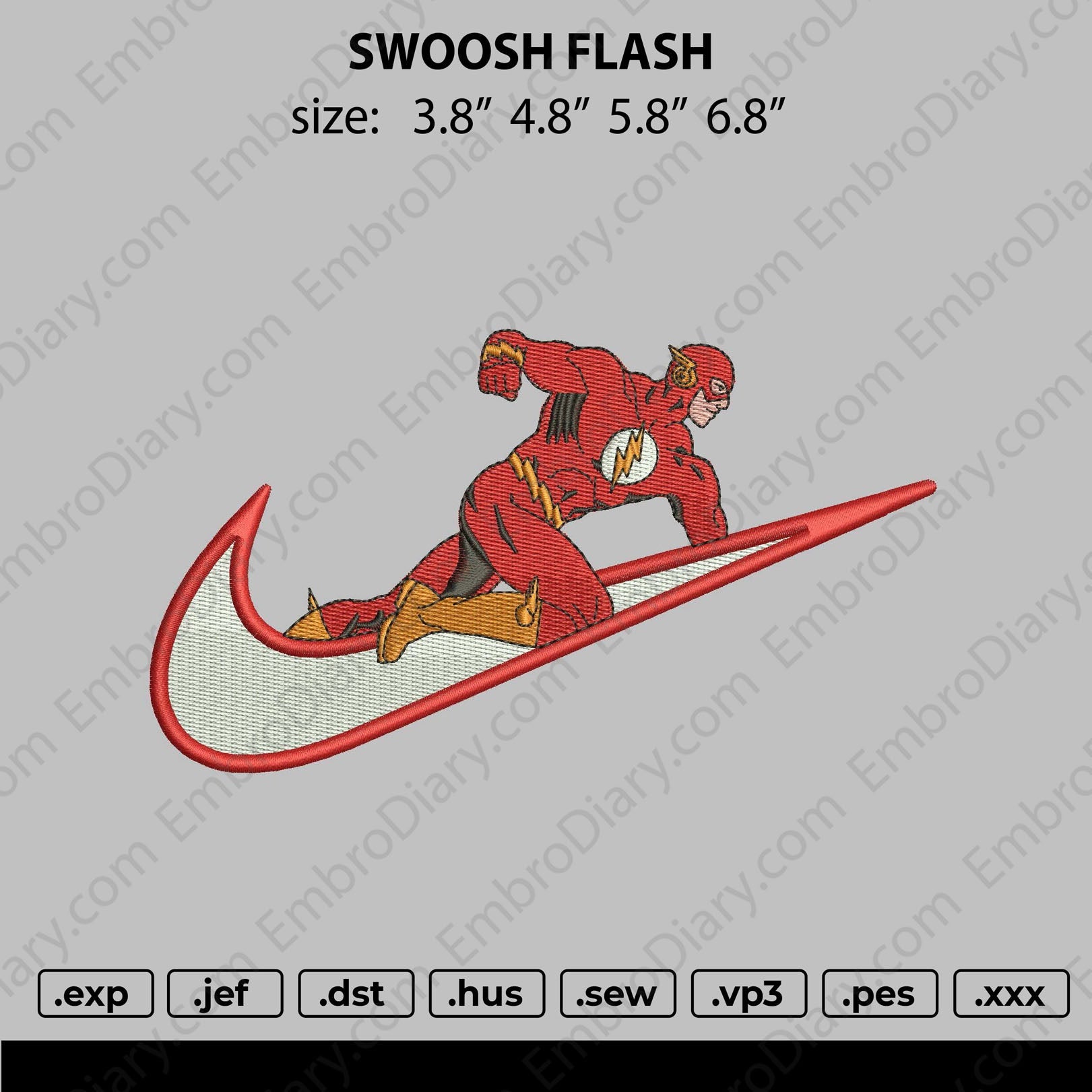 Swoosh Flash Embroidery – embrostudio