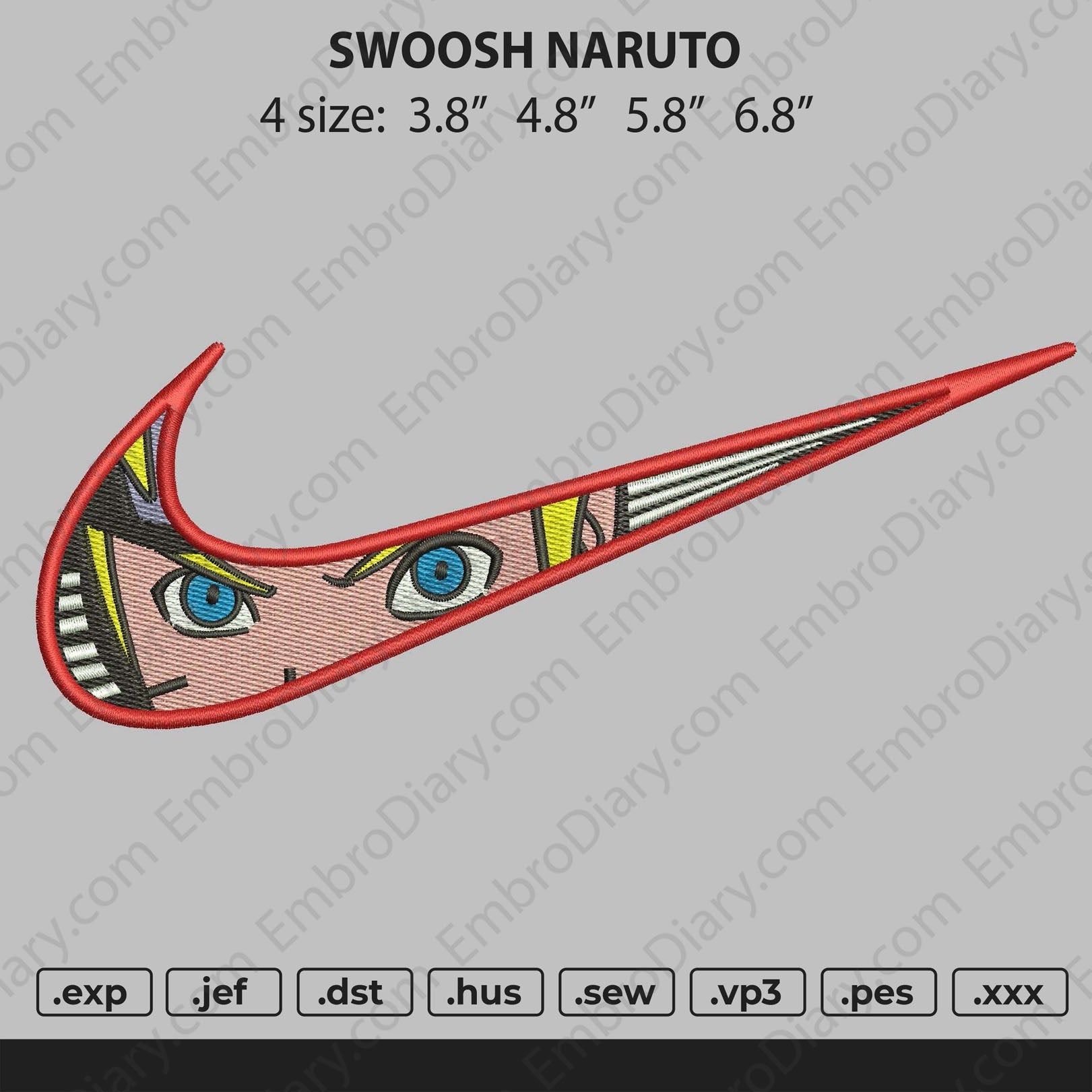 Swoosh Naruto Embroidery – embrostudio