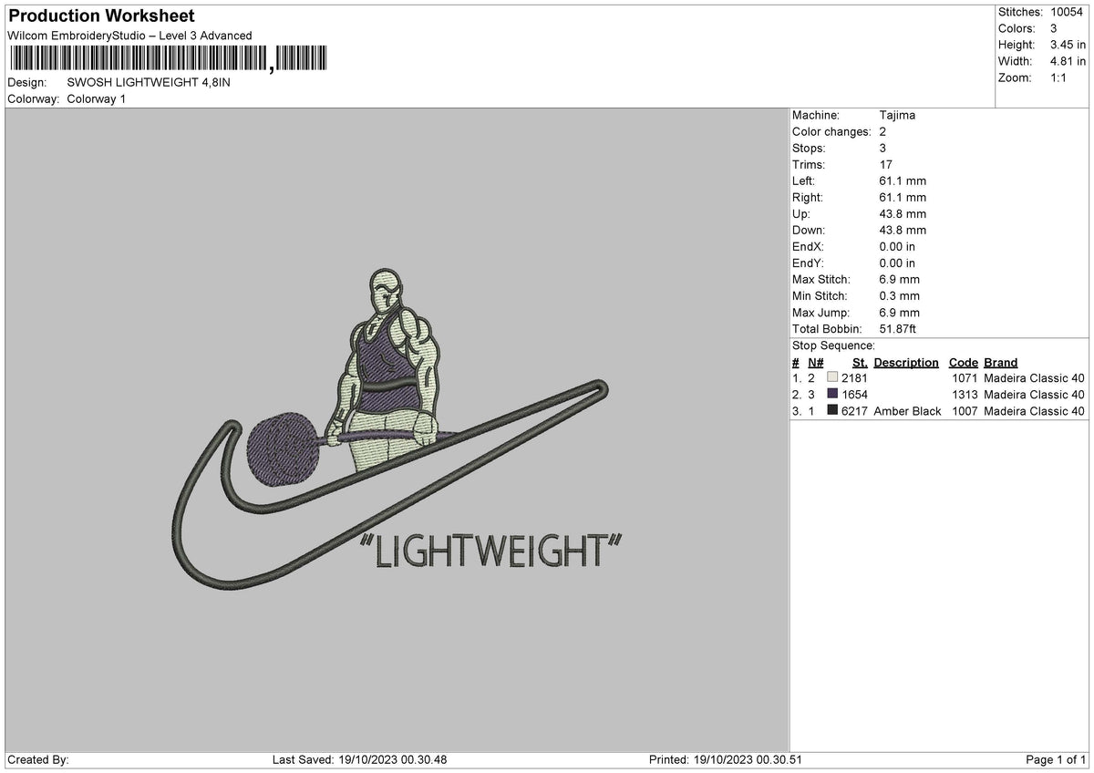Swoosh Gym Embroidery File 6 sizes – embrostudio