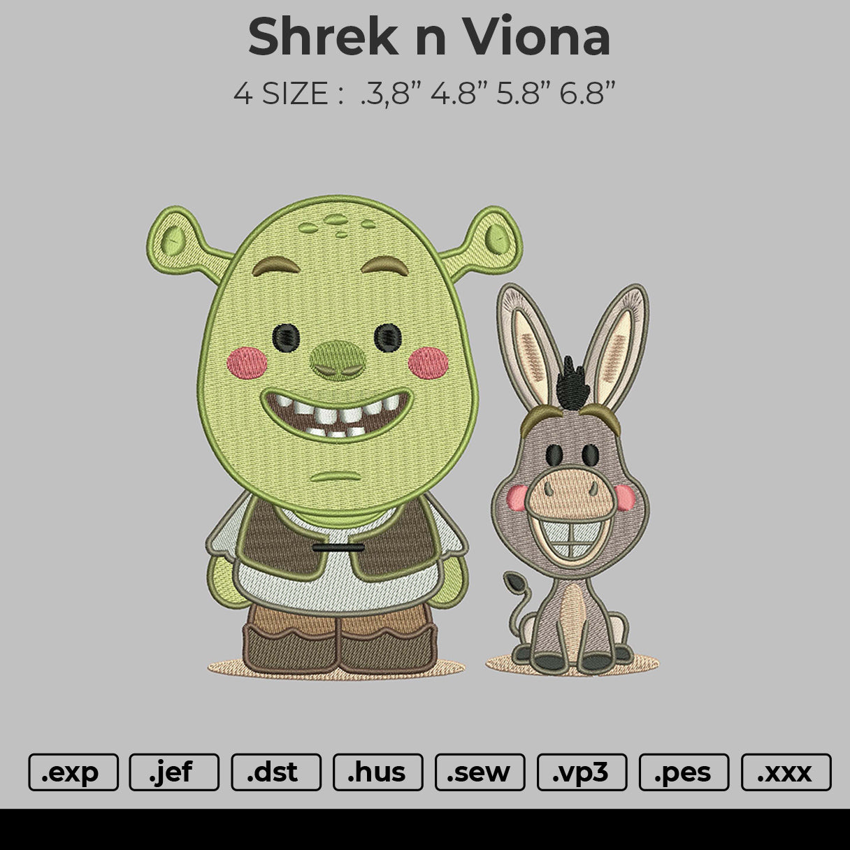 Shrek n Viona Embroidery – embrostudio